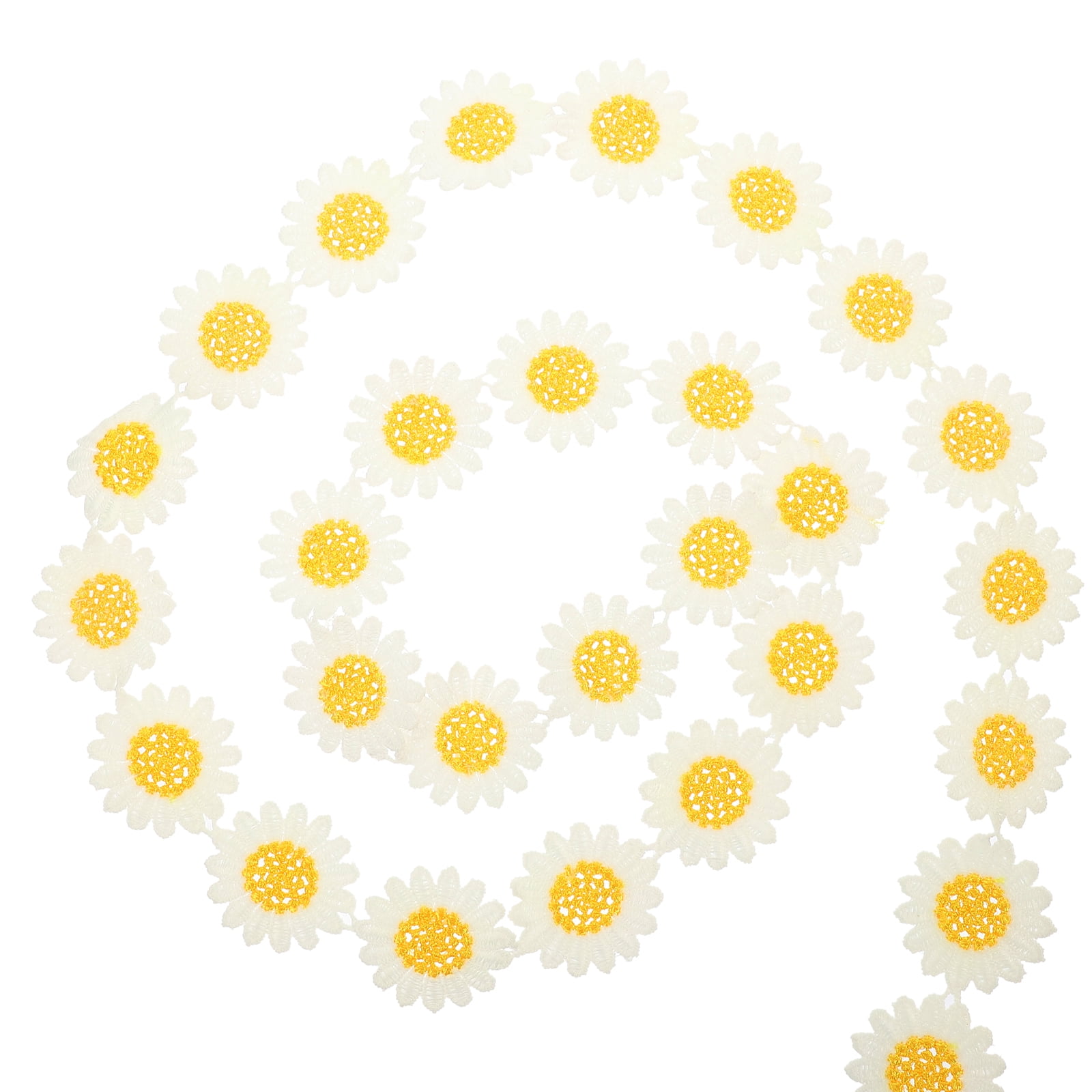 ONAPARTER Daisy Flower Trim Ribbon DIY Flower Lace Trim Garment Edging ...