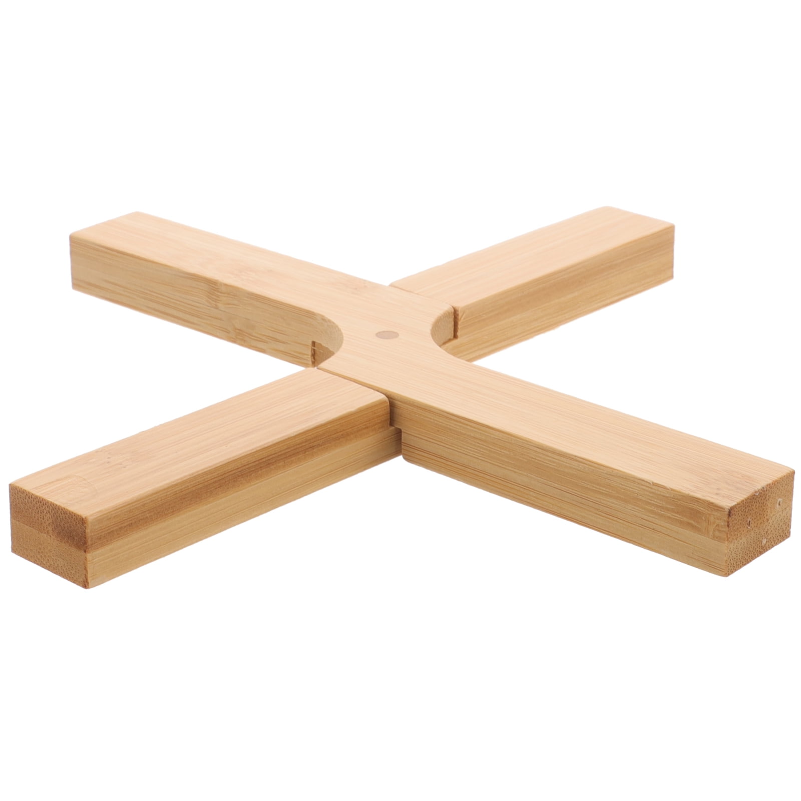 ONAPARTER Folding Bamboo Bowl Mat Tripod Pot Holder Trivet Foldable ...