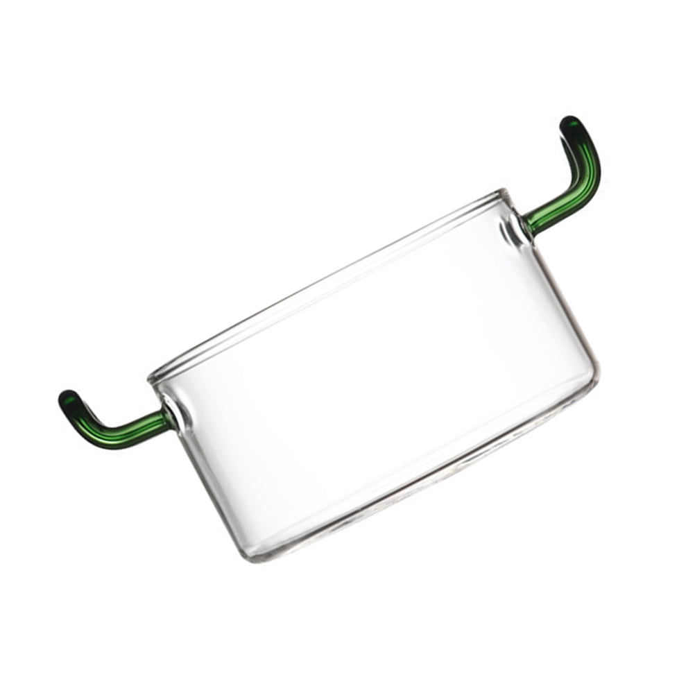 ONAPARTER Large Clear Glass Oven Safe Bowl with Side Handles for Mixing ...