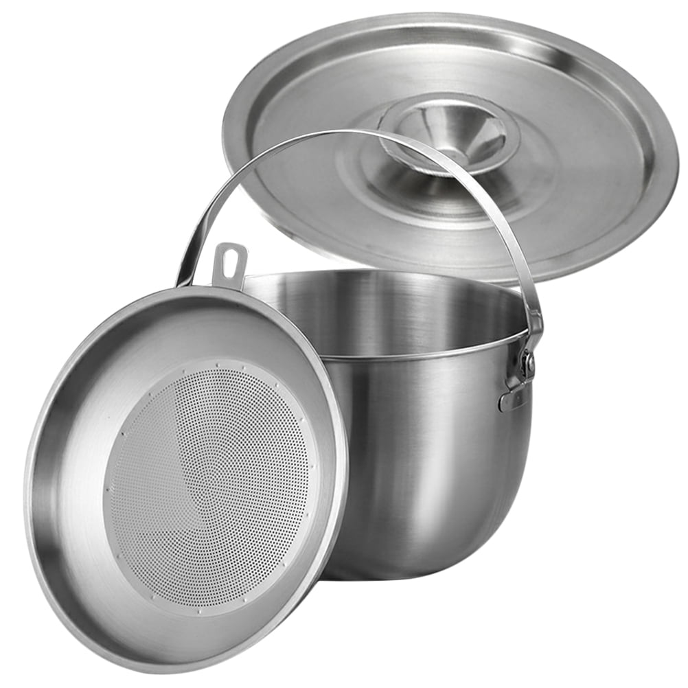 ONAPARTER Metal Container with Lid Bacon Grease Holder Strainer For ...