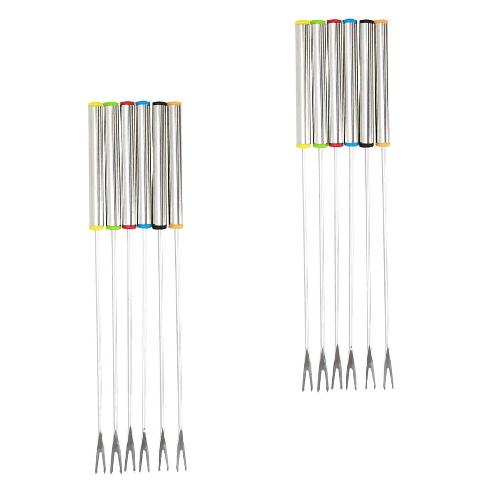 ONAPARTER Stainless Steel Cheese Fondue Forks: 12Pcs Fruit Fondue ...