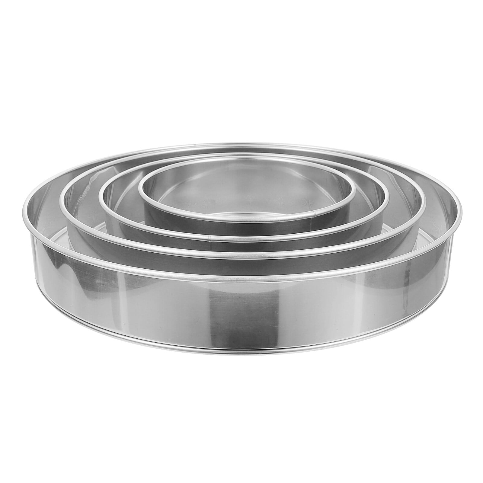 ONAPARTER Stainless Steel Professional Round Flour Sieve Set （Silver ...