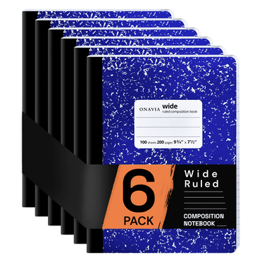 BAZIC W/R 100 Ct. Premium Black Marble Composition Book - Walmart.com