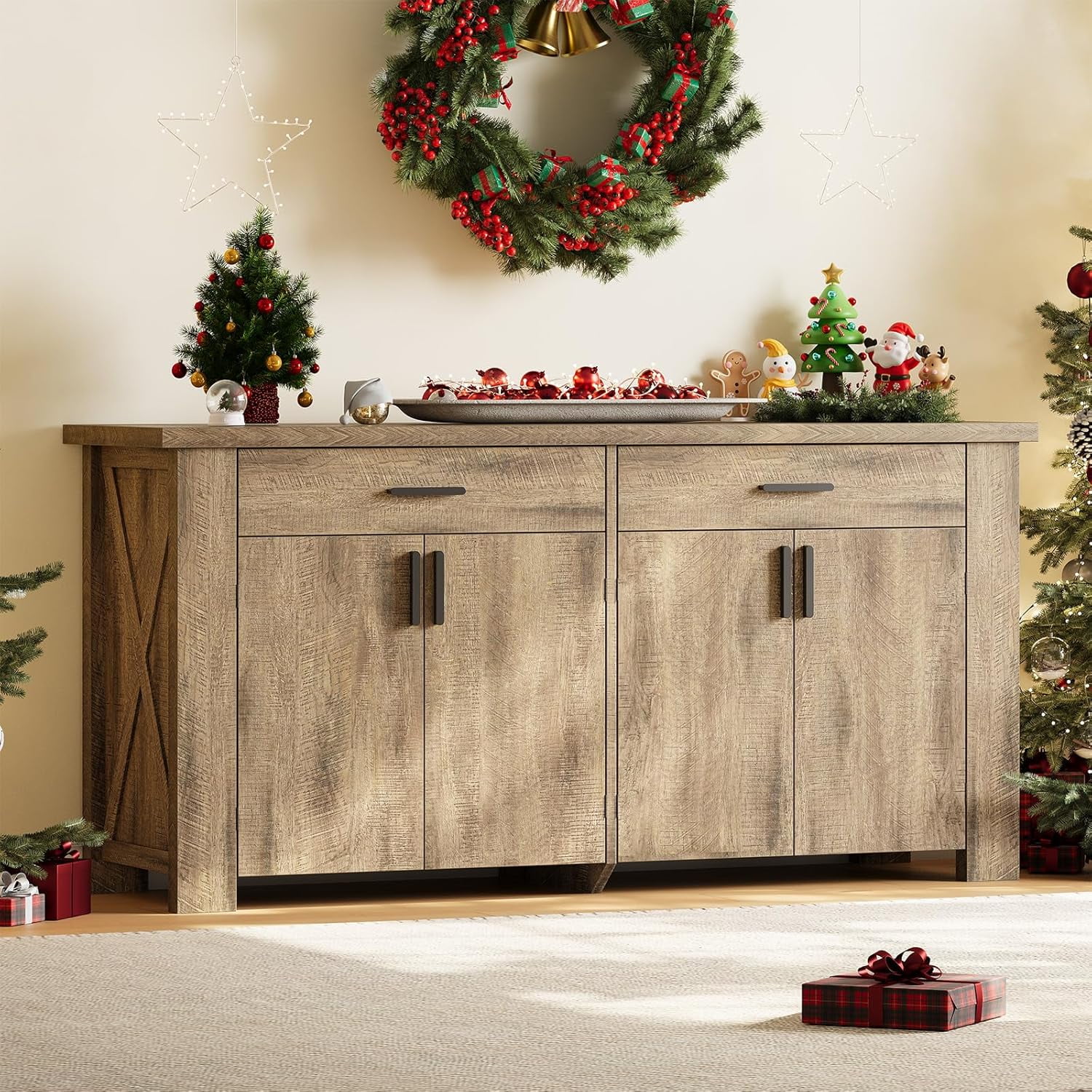 ONBRILL 61 Inch Sideboard Buffet Cabinet with Storage, Buffet Cabinet ...