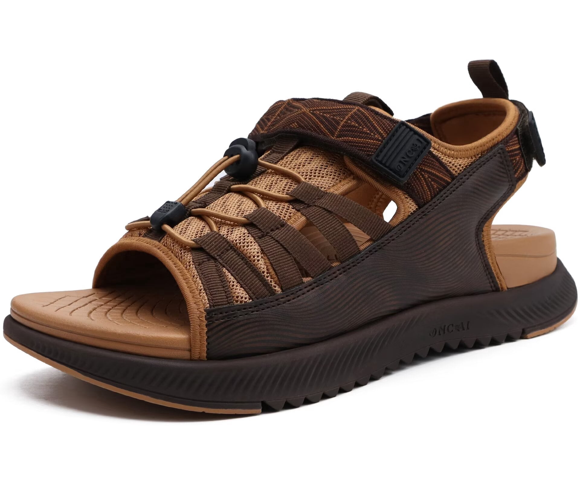 ONCAI Men Hiking Sandals, Arch Support Walking Sandals with Orthotic ...