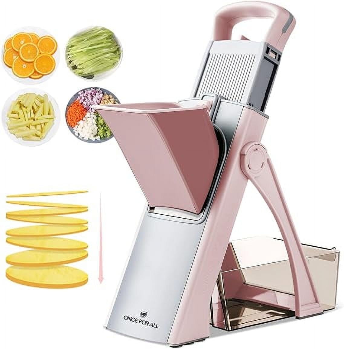 Free Shipping! ONCE FOR ALL Mandoline Slicer, Adjustable Stainless ...