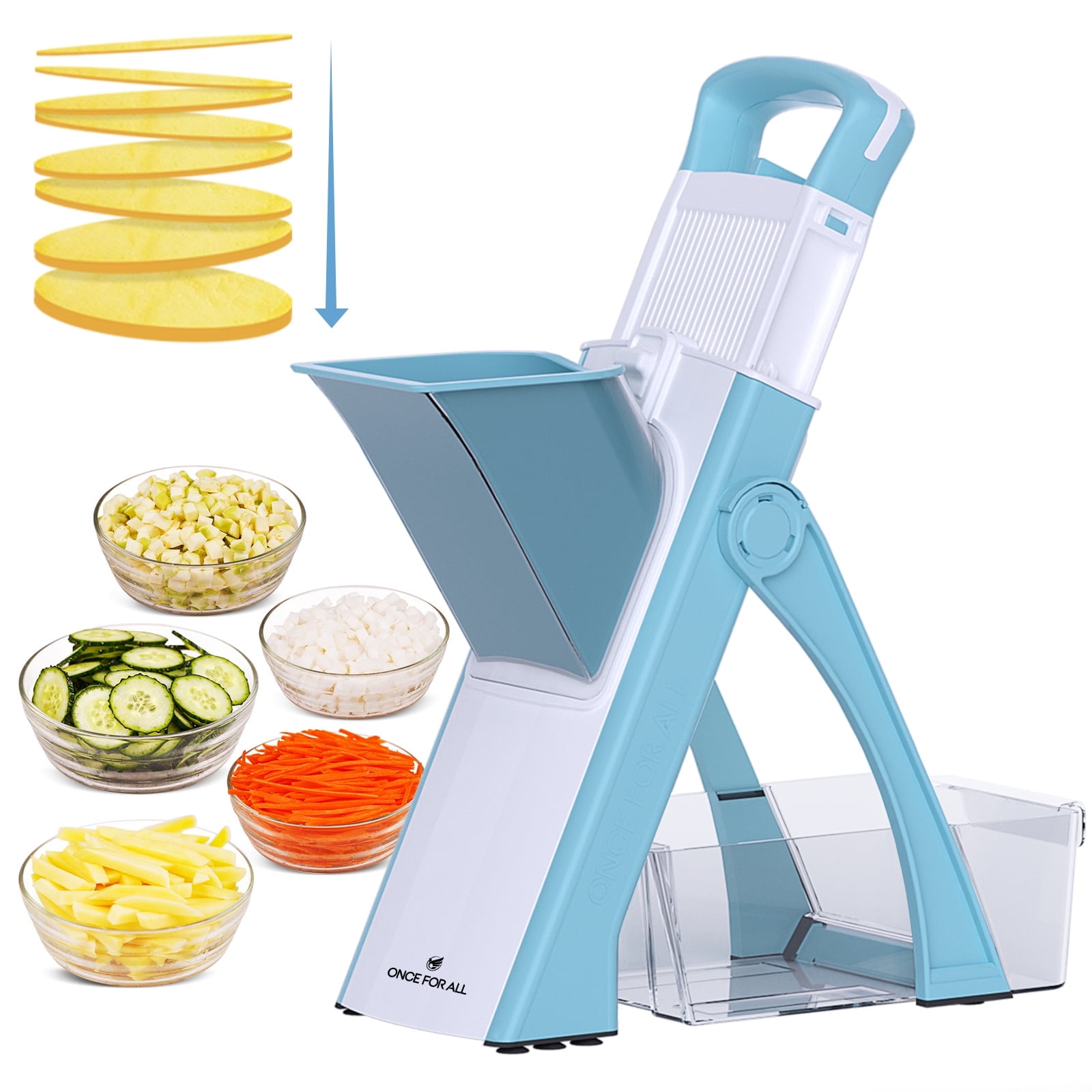 Free Shipping! ONCE FOR ALL Mandoline Slicer, Adjustable Thickness ...