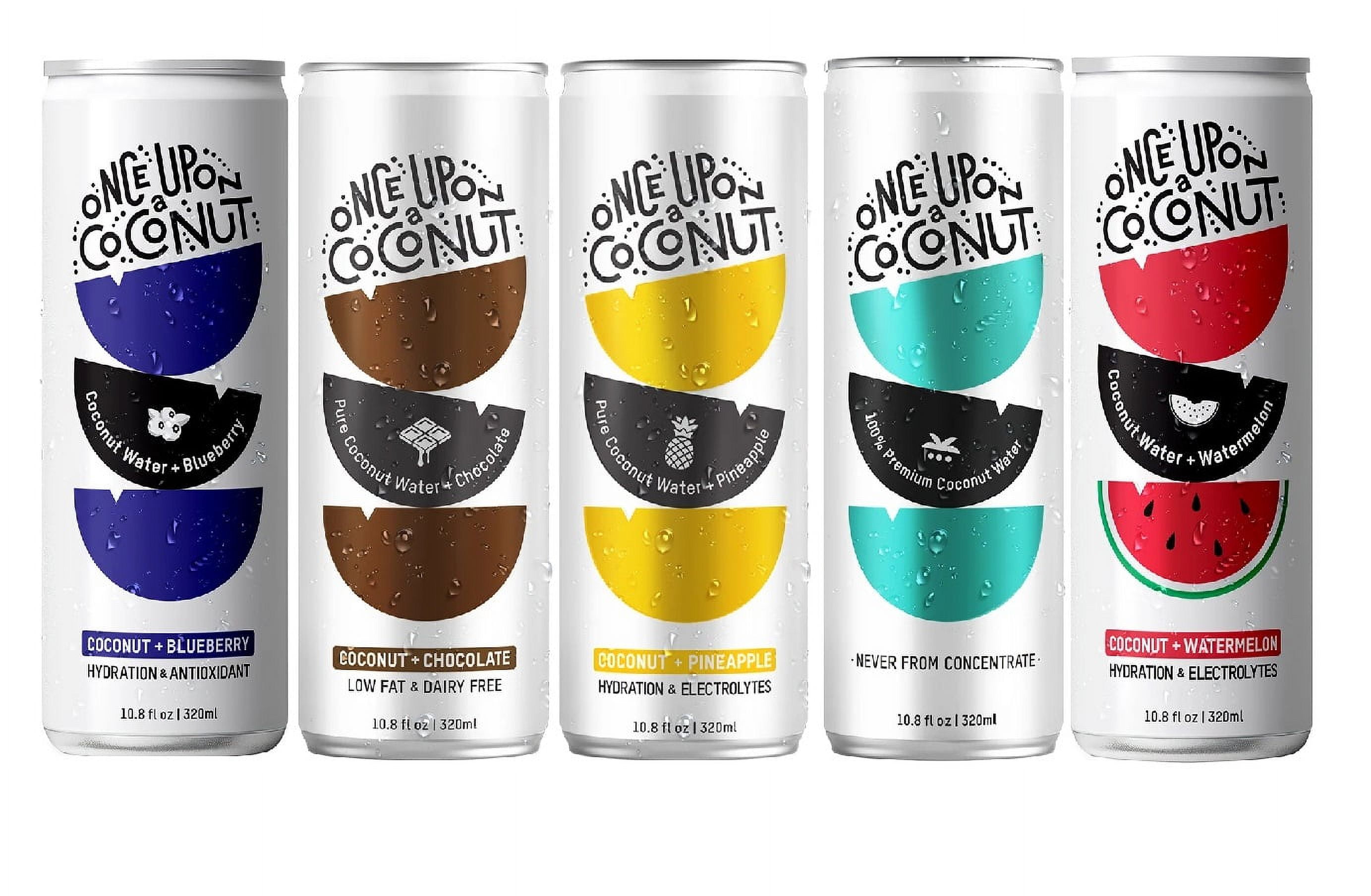 ONCE UPON A COCONUT Pure Coconut Water, Natural Hydrating Low Calorie ...