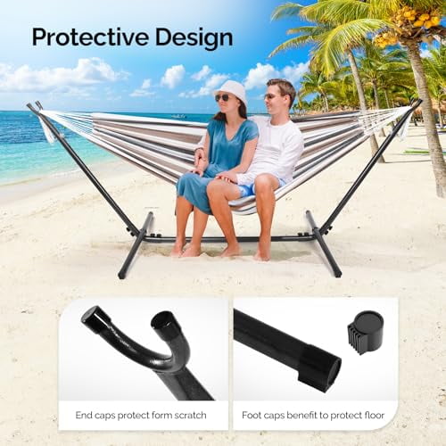 ONCLOUD 9 FT Hammock Stand Only, Heavy Duty Adjustable Indoor Outdoor ...