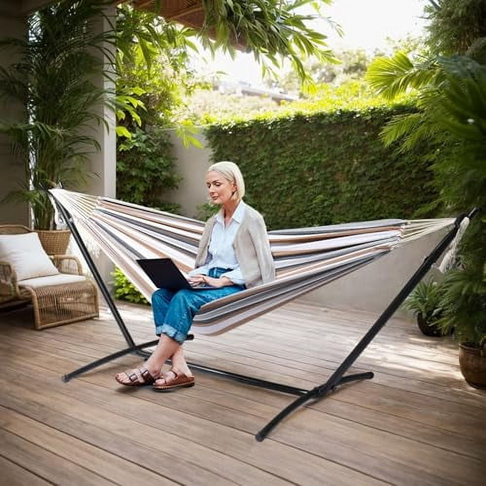 ONCLOUD 9 FT Hammock Stand Only, Heavy Duty Adjustable Indoor Outdoor ...