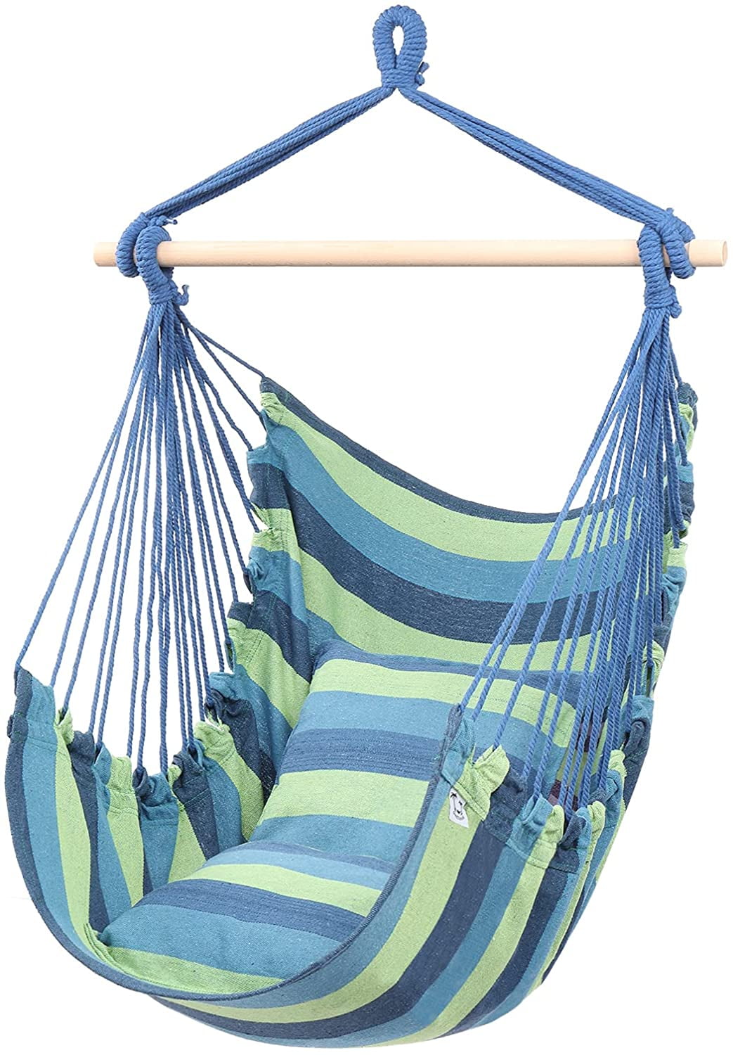 ONCLOUD Hanging Rope Hammock Chair Swing Seat for Yard, Bedroom, Patio ...