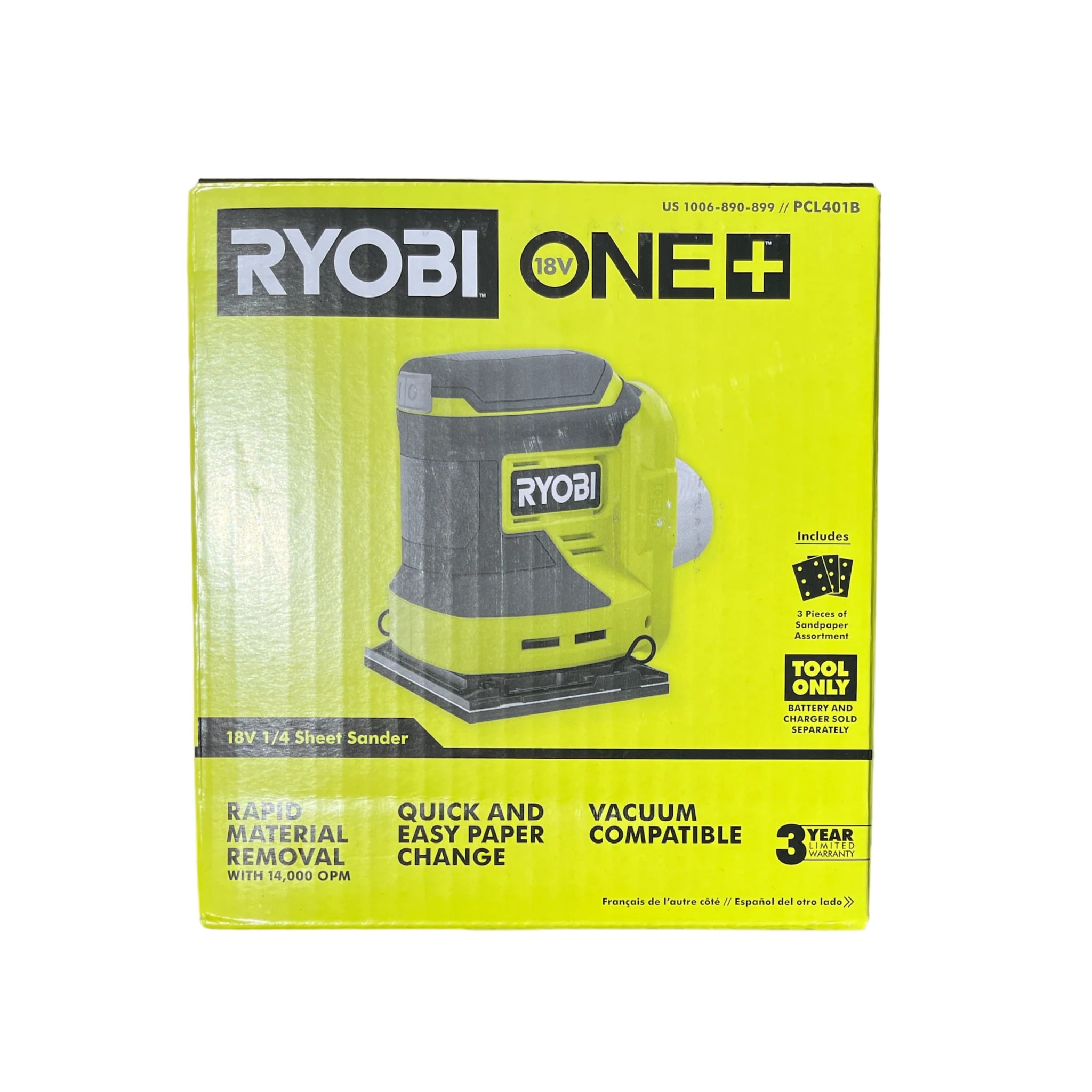 ONE+ 18-Volt Cordless 1/4 Sheet Sander (Tool Only) - Walmart.com