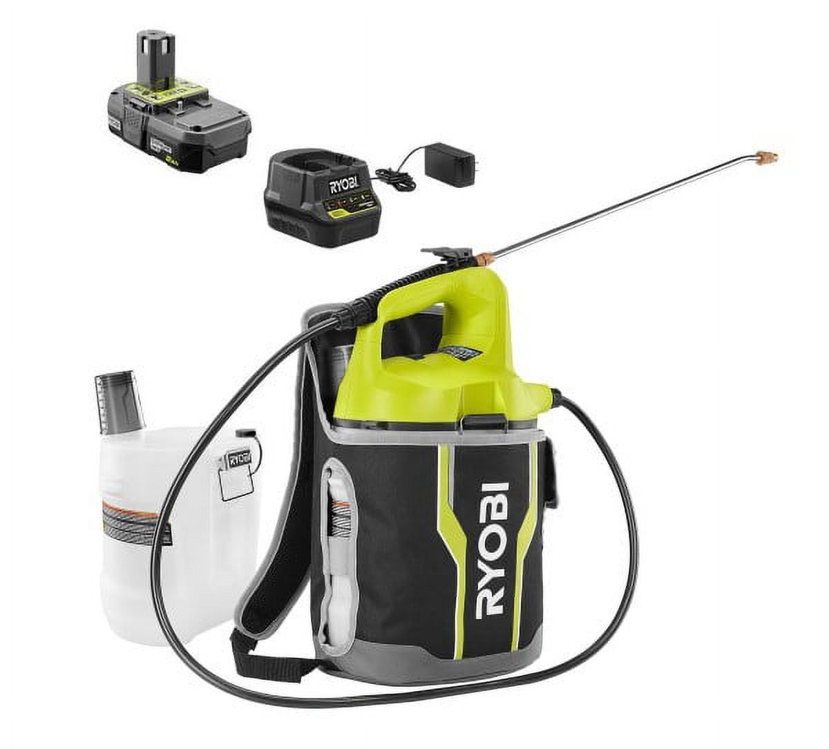 Ryobi ONE+ 18V Cordless 2 Gal. Chemical Sprayer, Backpack, Extra Tank ...