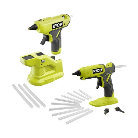 ONE+ 18V Cordless 2-Tool Combo Kit with Dual Temperature Glue Gun and ...