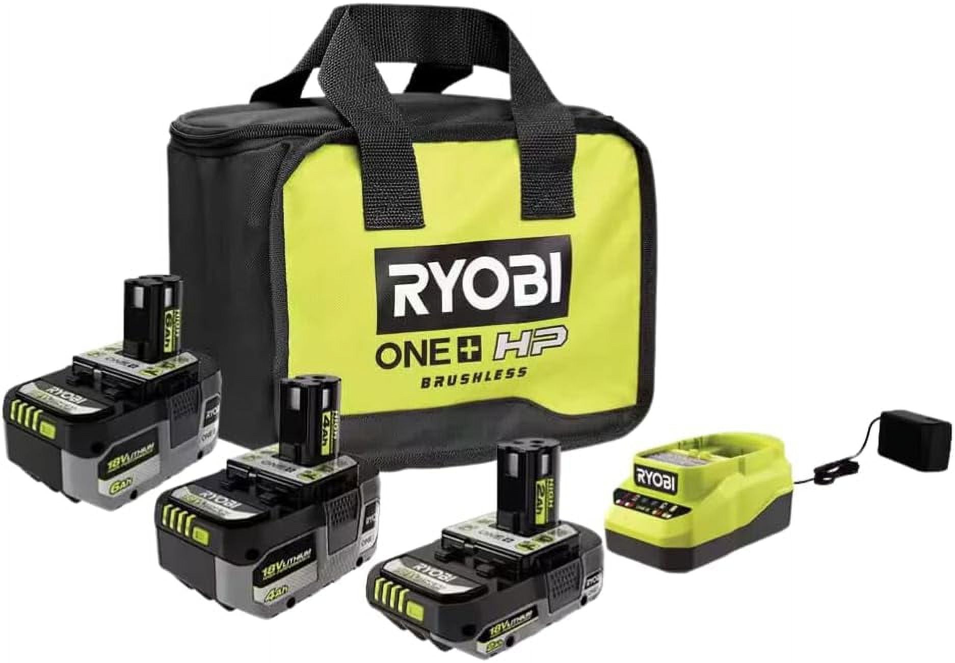 RYOBI ONE+ 18V High Performance Starter Kit with Power Tools, 2.0Ah, 4 ...