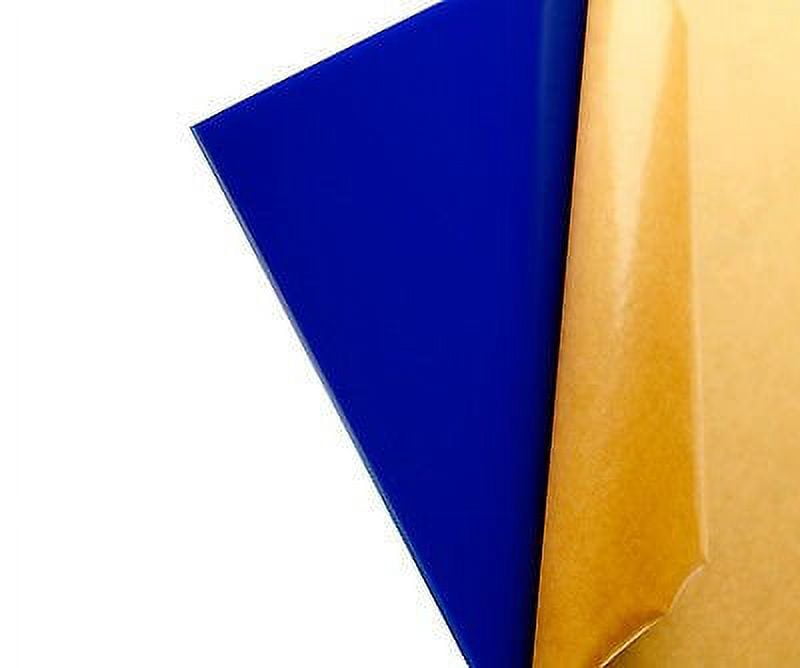 ONE- BLUE ACRYLIC #2050- OPAQUE PLASTIC SHEET 1/8" Thick 12" X 24 ...