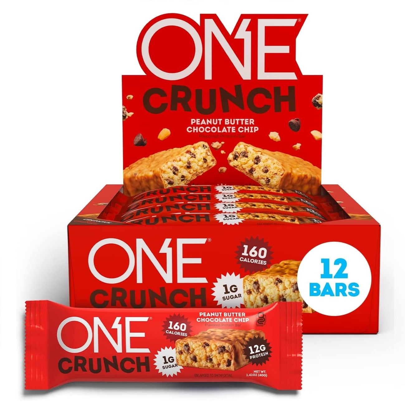 ONE Brands High Protein ONE Crunch Bar, Peanut Butter Chocolate Chip ...