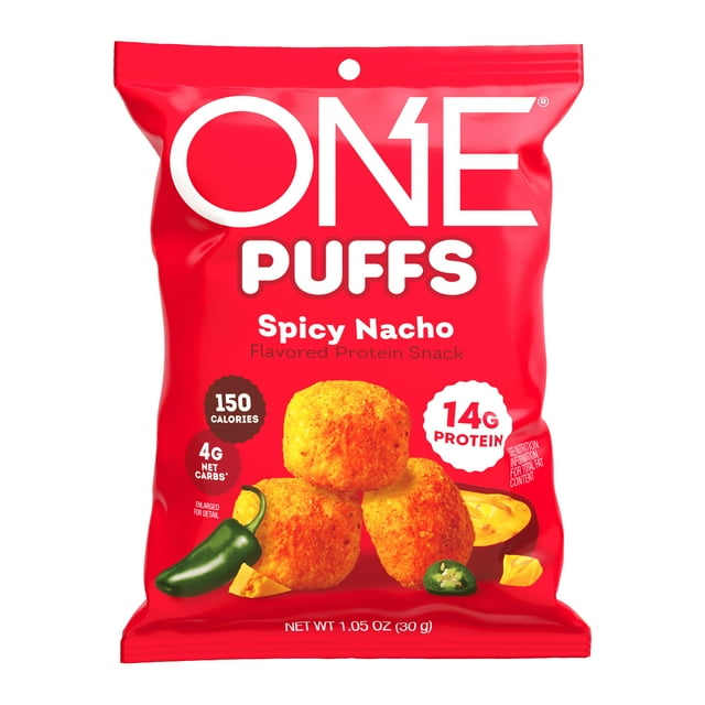 ONE Puffs Spicy Nacho Protein Puff, 14g Protein, 1.05 oz - Walmart.com
