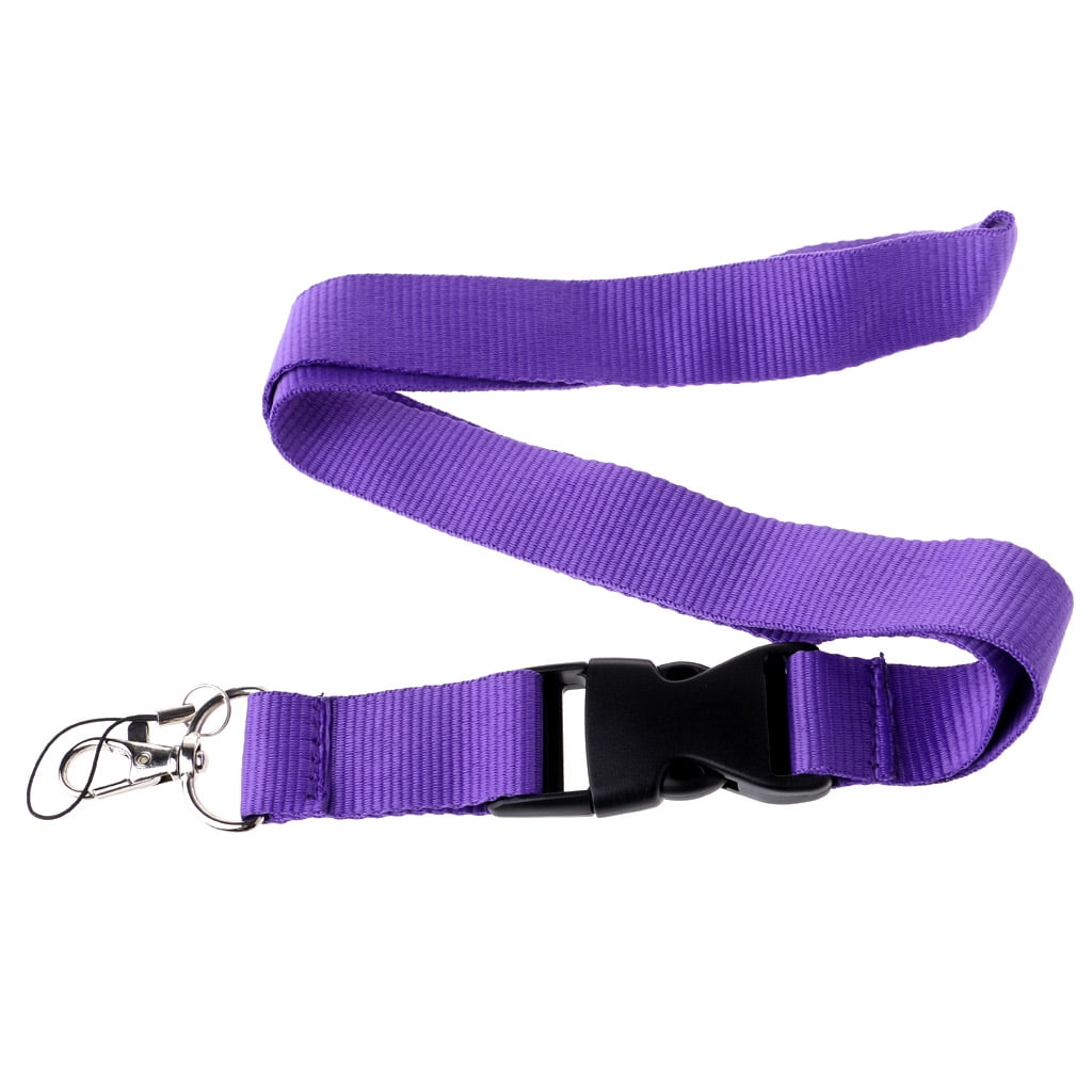 ONE Color Black Blank Plain Key Lanyard Badge ID Holders Phone Neck ...