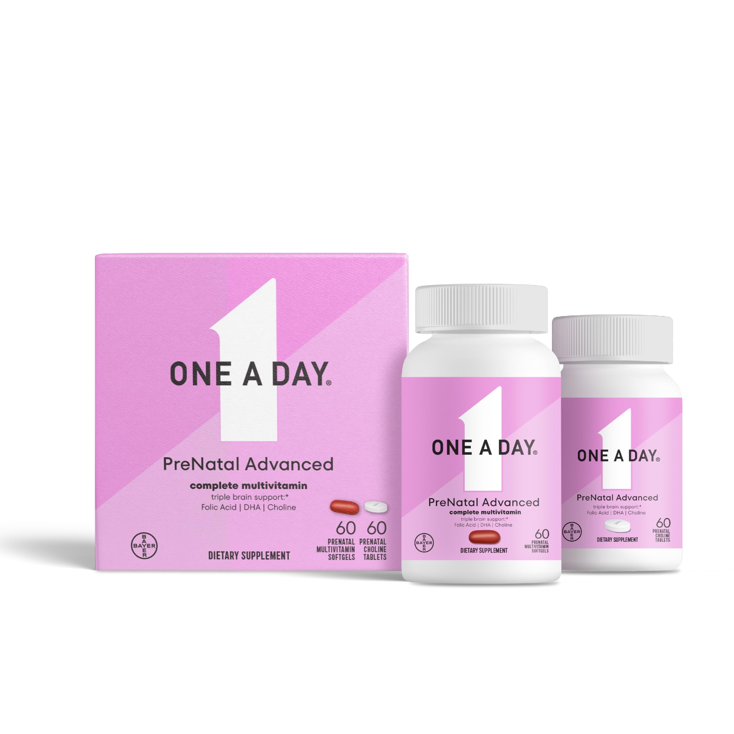 ONE A DAY Women’s Prenatal Advanced Complete Multivitamin with Brain ...