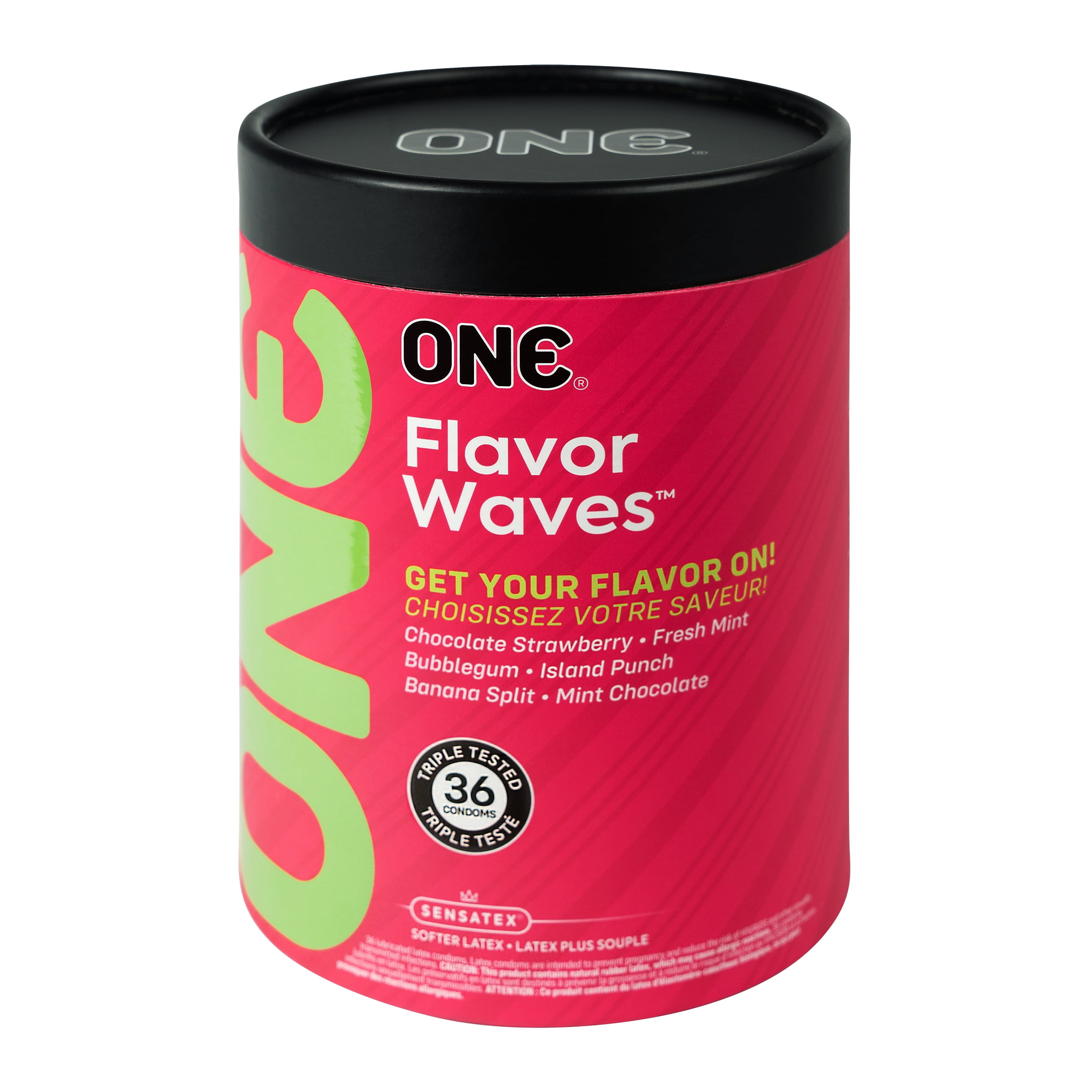 ONE Flavorwaves Condoms | 36 Pack | Flavored Condoms | 6 Unique Flavor Experiences | NonToxic ...