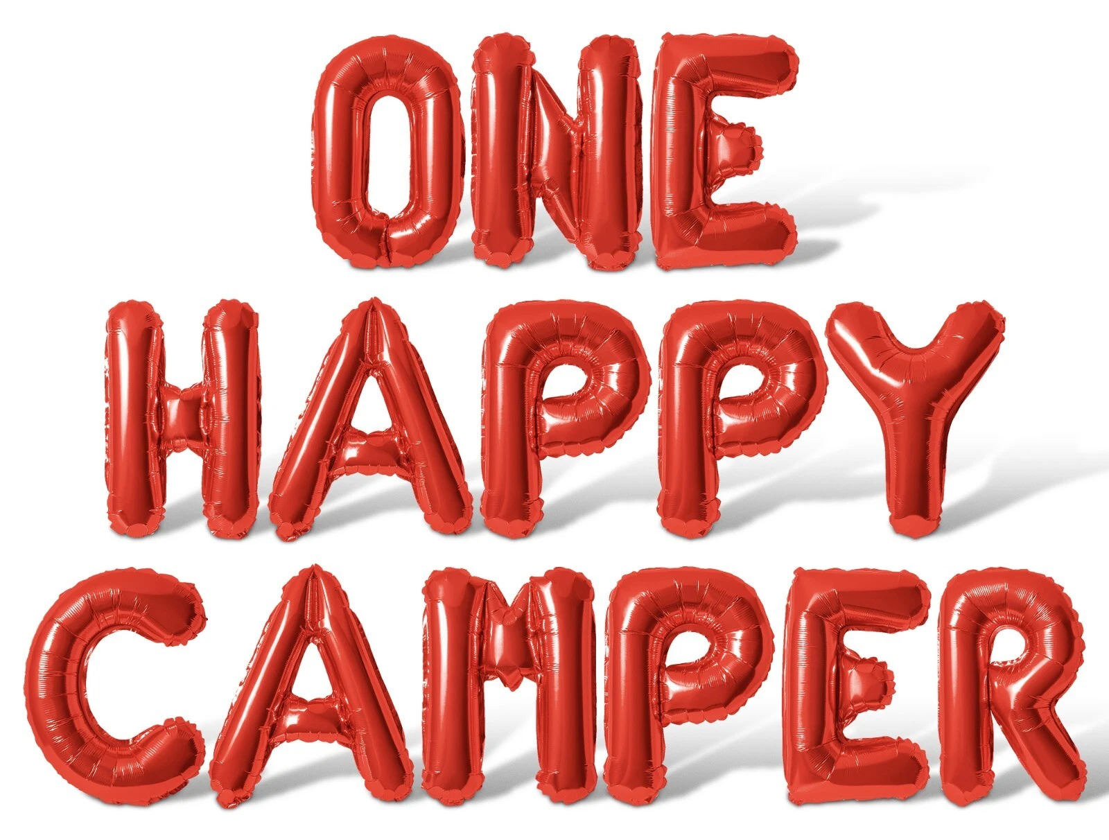 ONE HAPPY CAMPER Letter Balloon Banner - 1st Birthday Party Decorations ...