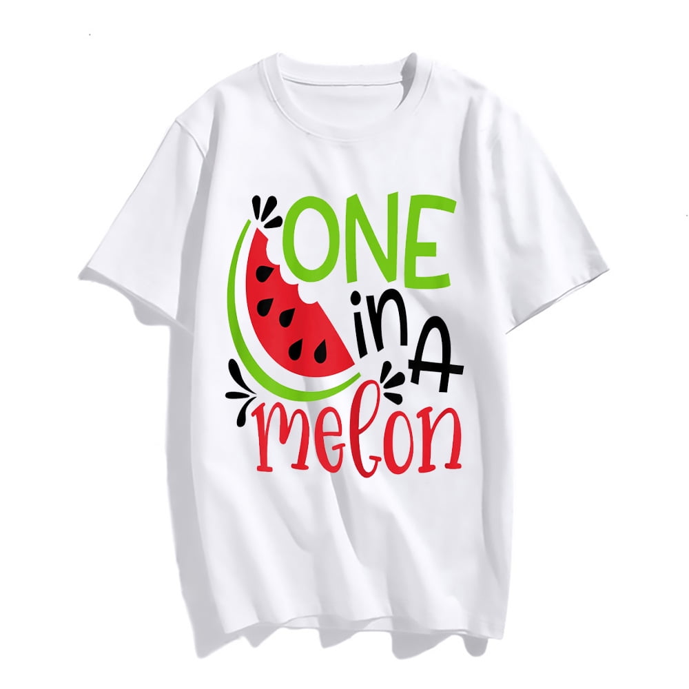 ONE IN A MELON ADORABLE CUTE FUN SUMMER WATERMELON GIFT TEE T-Shirt ...