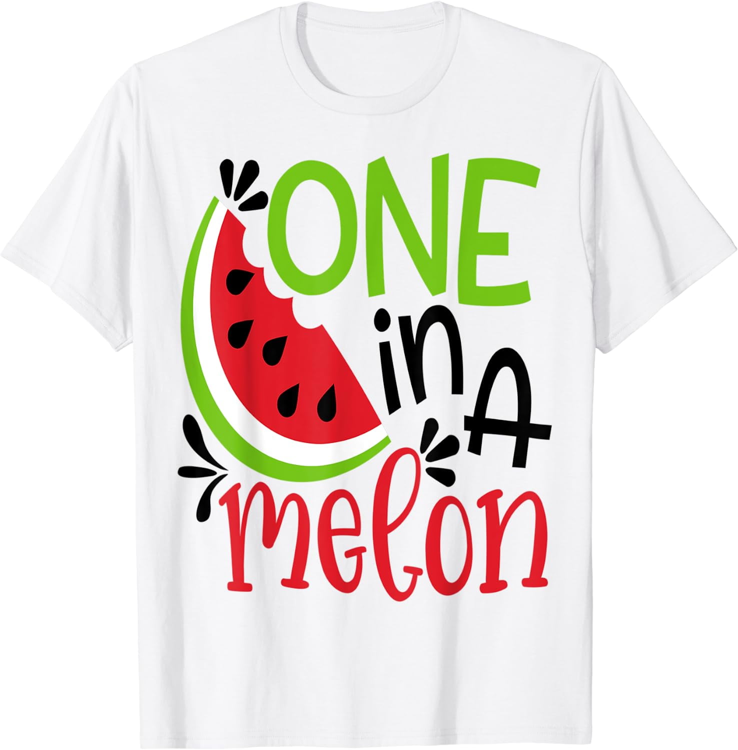 ONE IN A MELON ADORABLE CUTE FUN SUMMER WATERMELON GIFT TEE T-Shirt ...
