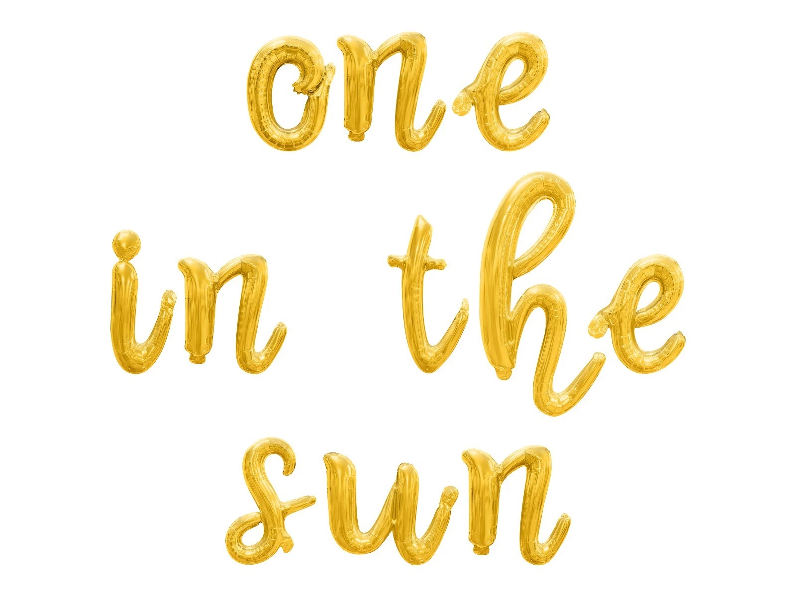 ONE IN THE SUN Cursive Letter Balloon Banner - 1st Birthday Party ...