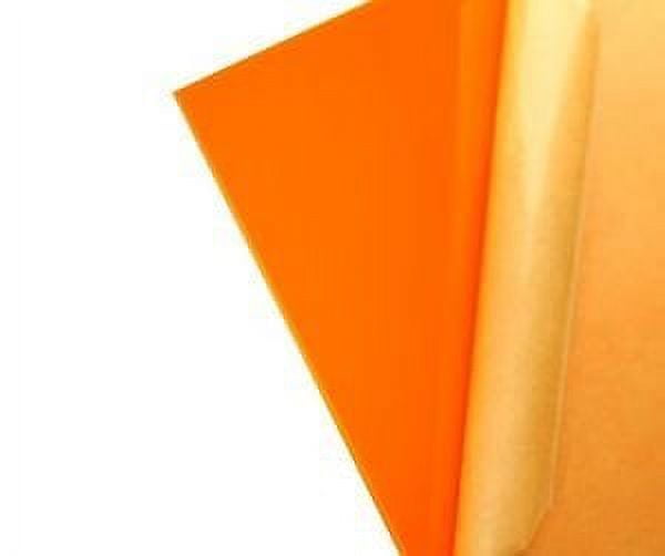 ONE-ORANGE ACRYLIC #2119- OPAQUE PLASTIC SHEET 1/8" Thick 12" X 24 ...