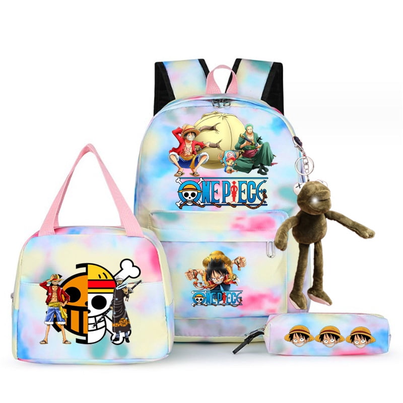 ONE-PIECE Anime Backpack Set 3 Pieces with Lunch Bag and Pencil Case ...