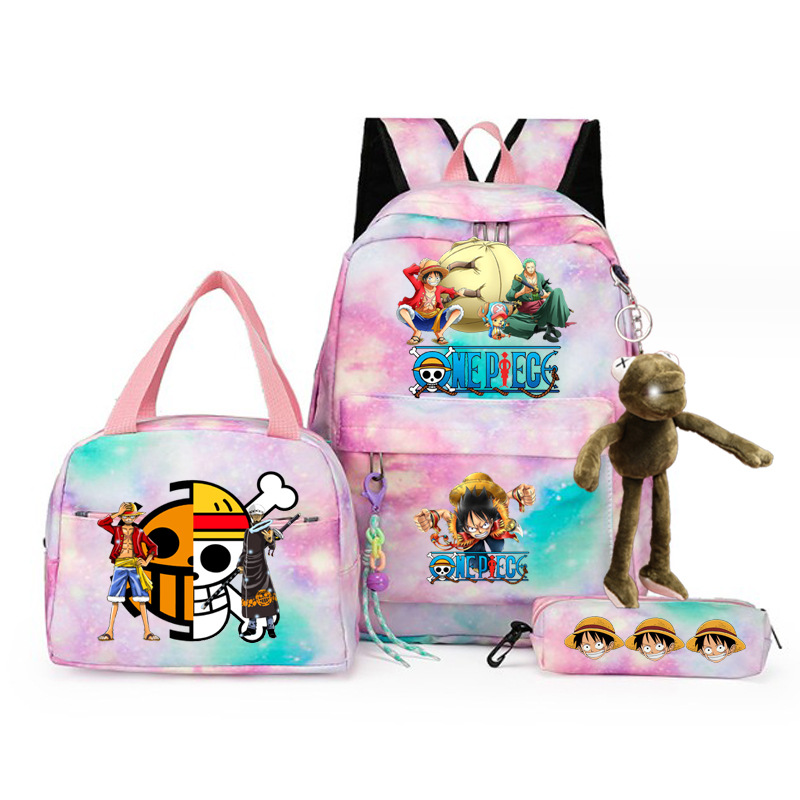 ONE-PIECE Anime Backpack Set 3 Pieces with Lunch Bag and Pencil Case ...