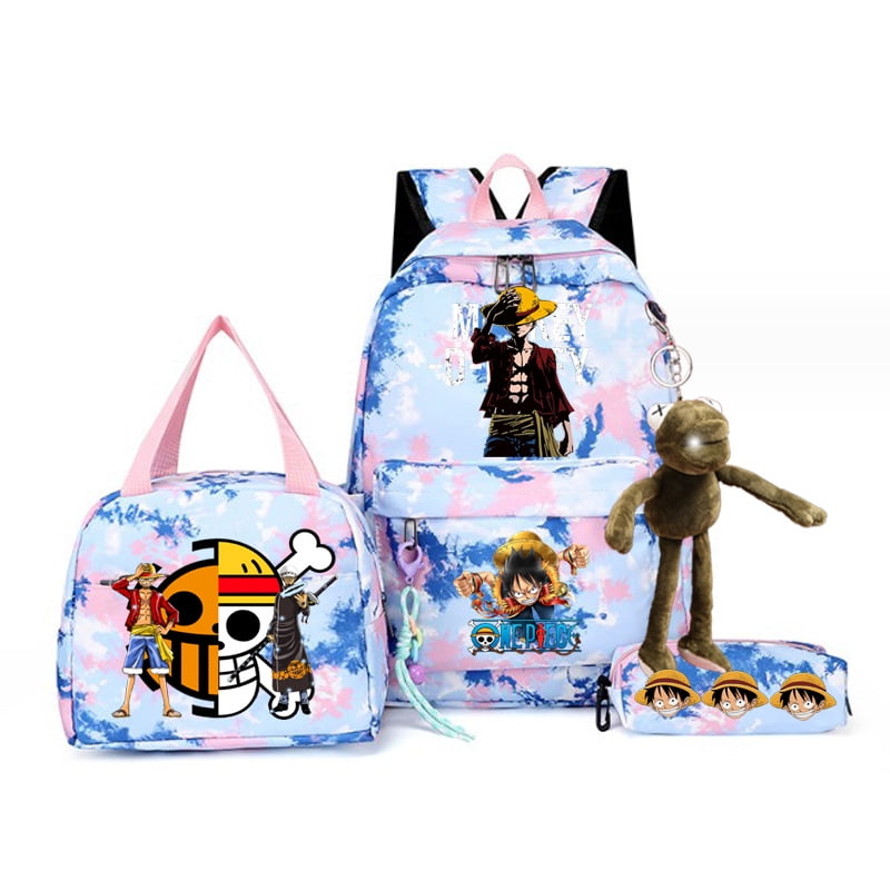 ONE-PIECE Anime Backpack Set 3 Pieces Shoulder Bag and Pencil Case for ...