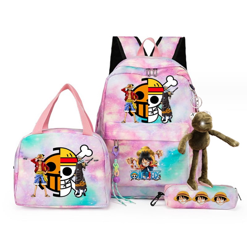 ONE-PIECE Anime Backpack Set 3 Pieces Shoulder Bag and Pencil Case for ...