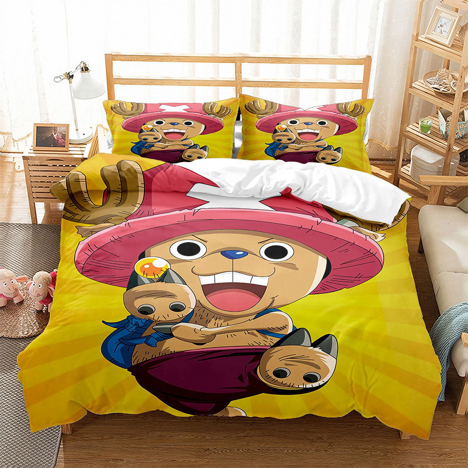 ONE PIECE Bedding Set, 2-Piece/3-Piece Anime Ultra Soft Breathable 3D ...