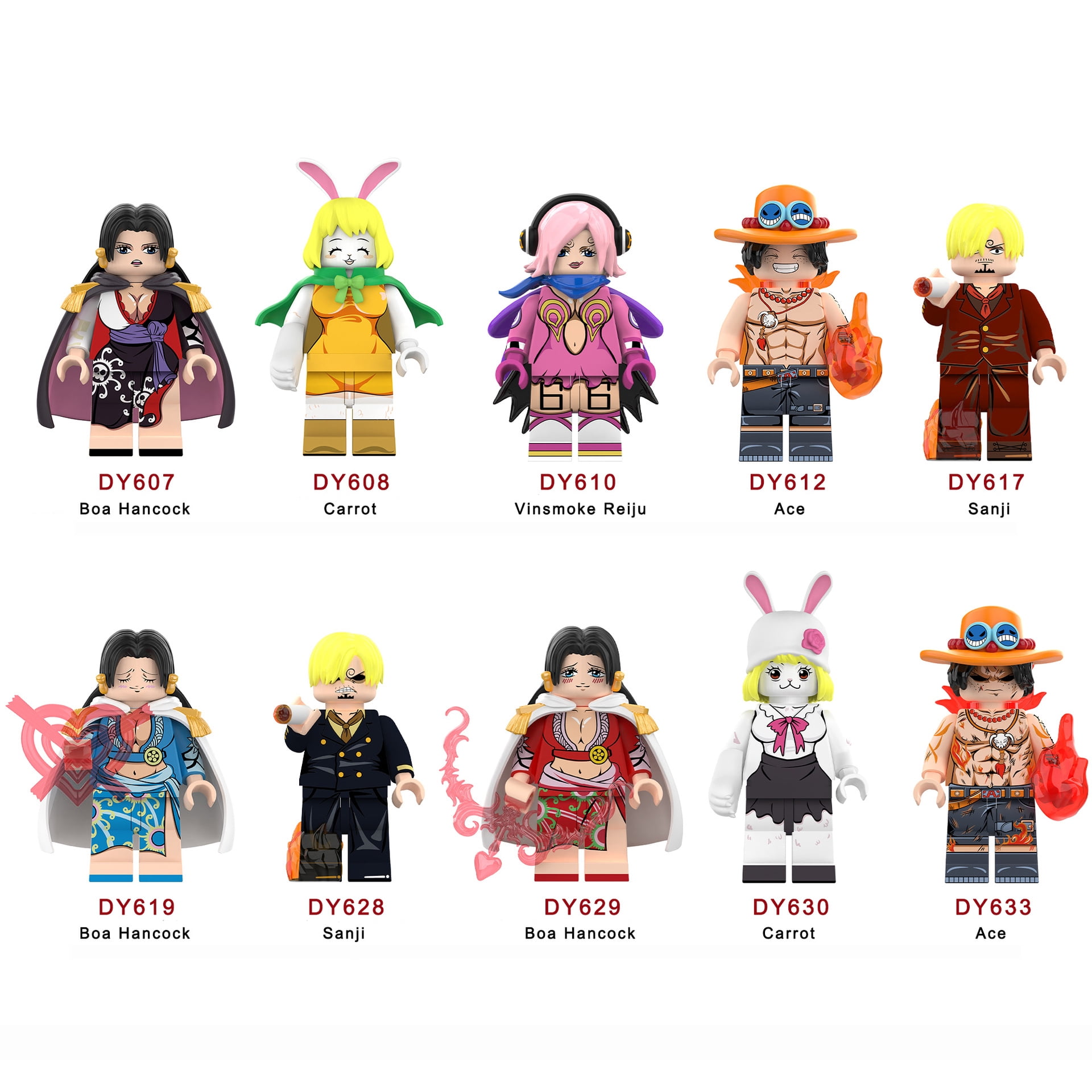 ONE PIECE Custom Minifigures Building Block X 10 Set G - Walmart.com