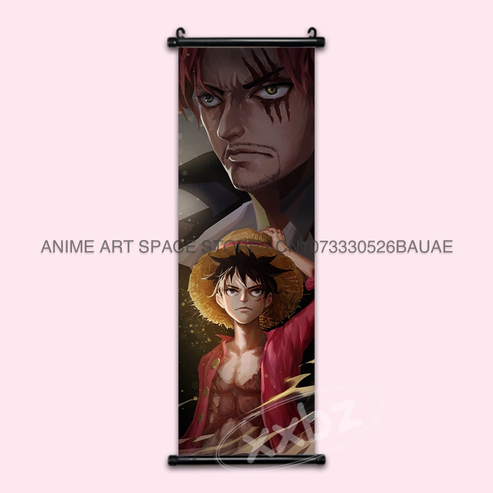 ONE PIECE Hanging Painting Wall Art Monkey D. Luffy Anime Canvas Scroll ...