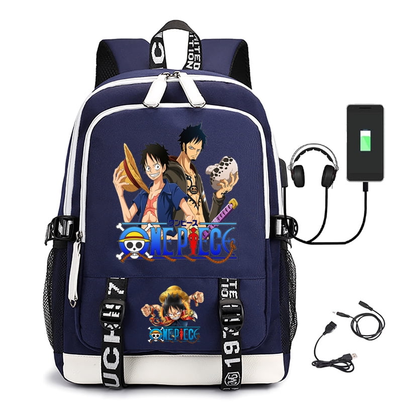 ONE PIECE USB Anime Backpacks Cartoon Laptop Backpack Daypack 3D ...