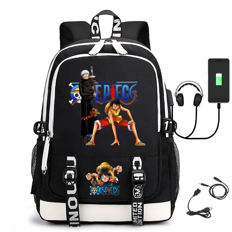 ONE PIECE USB Anime Backpacks Cartoon Laptop Backpack Daypack 3D ...
