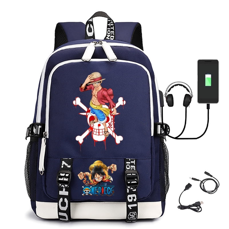 ONE PIECE USB Anime Backpacks Cartoon Laptop Backpack Daypack 3D ...