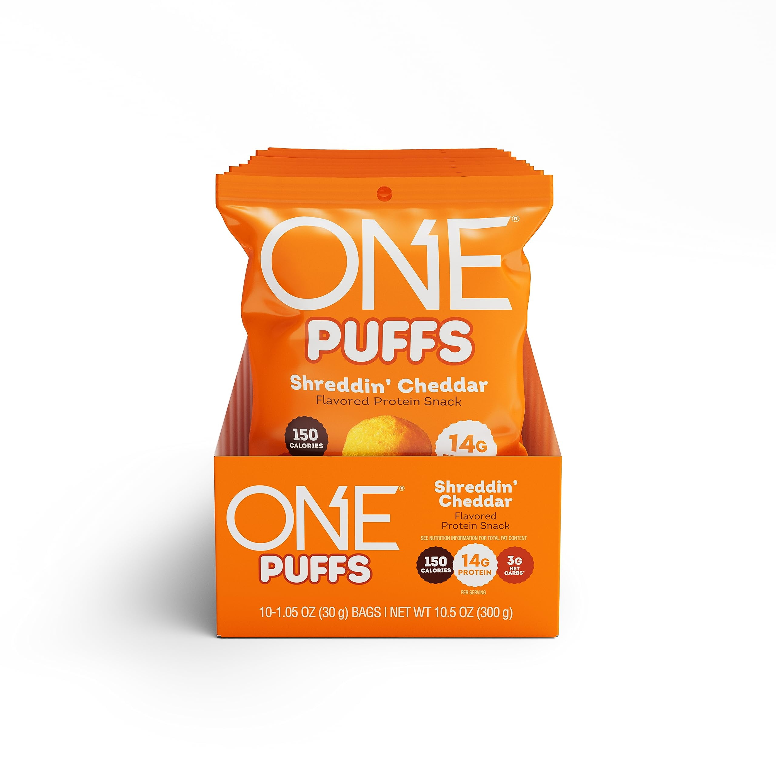 ONE PUFFS, Shreddin' Cheddar HHA1 Flavor, 14g of Protein, Protein ...