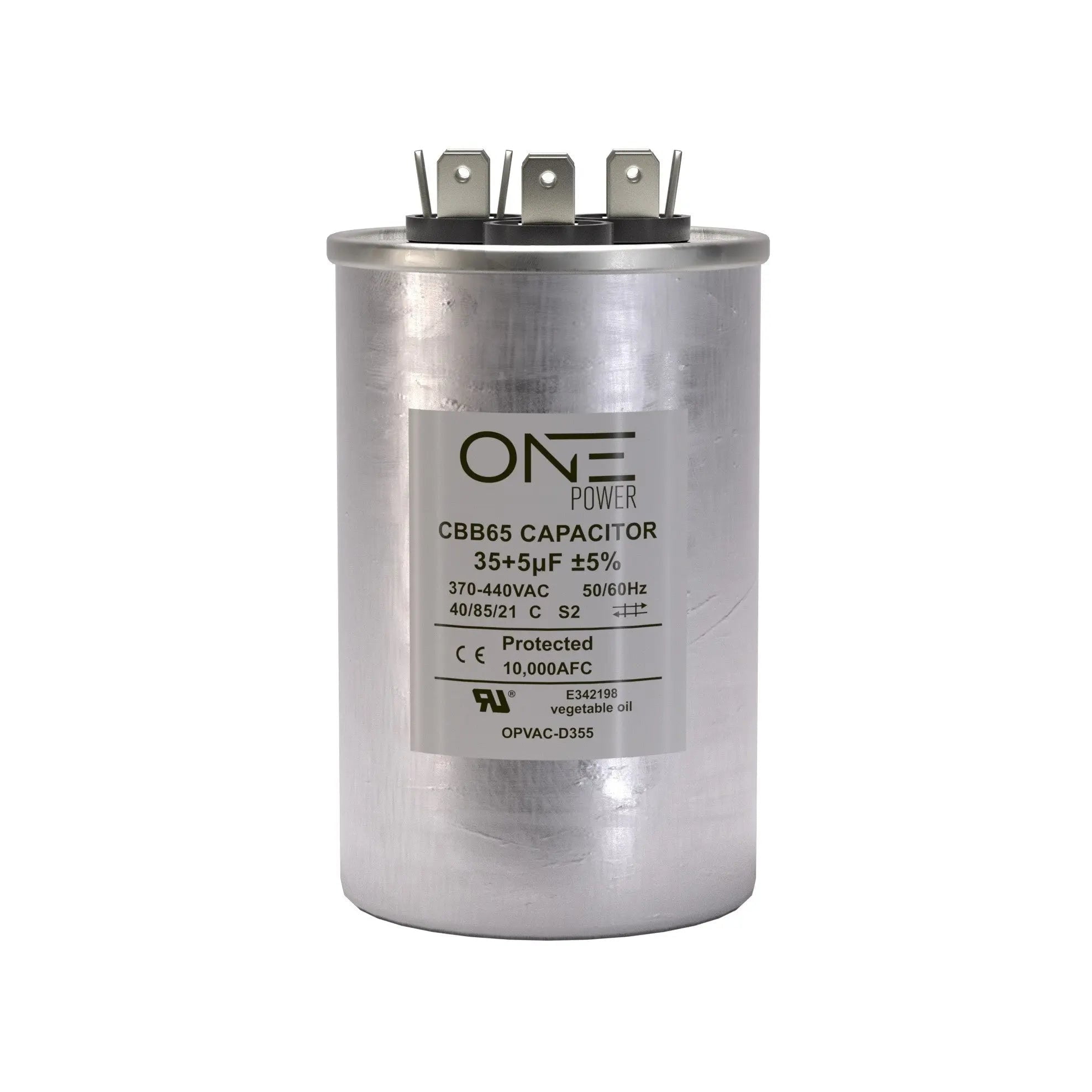 ONE Power CBB65 440-Volt 35/5-MFD Round Double Run Capacitor - Walmart.com