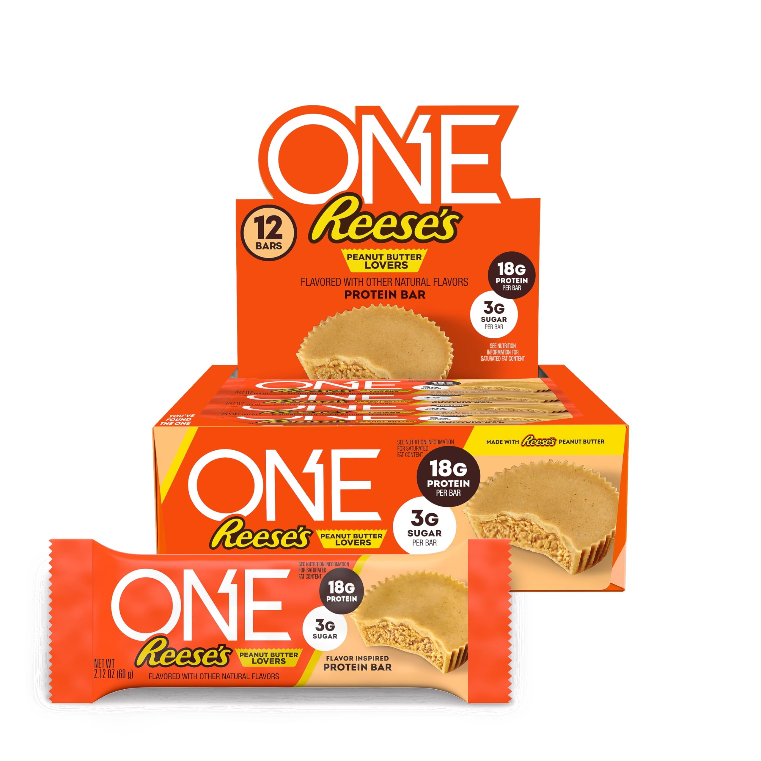 ONE Protein Bars, Reese's MMF7 Peanut Butter Lovers, Gluten Free with ...