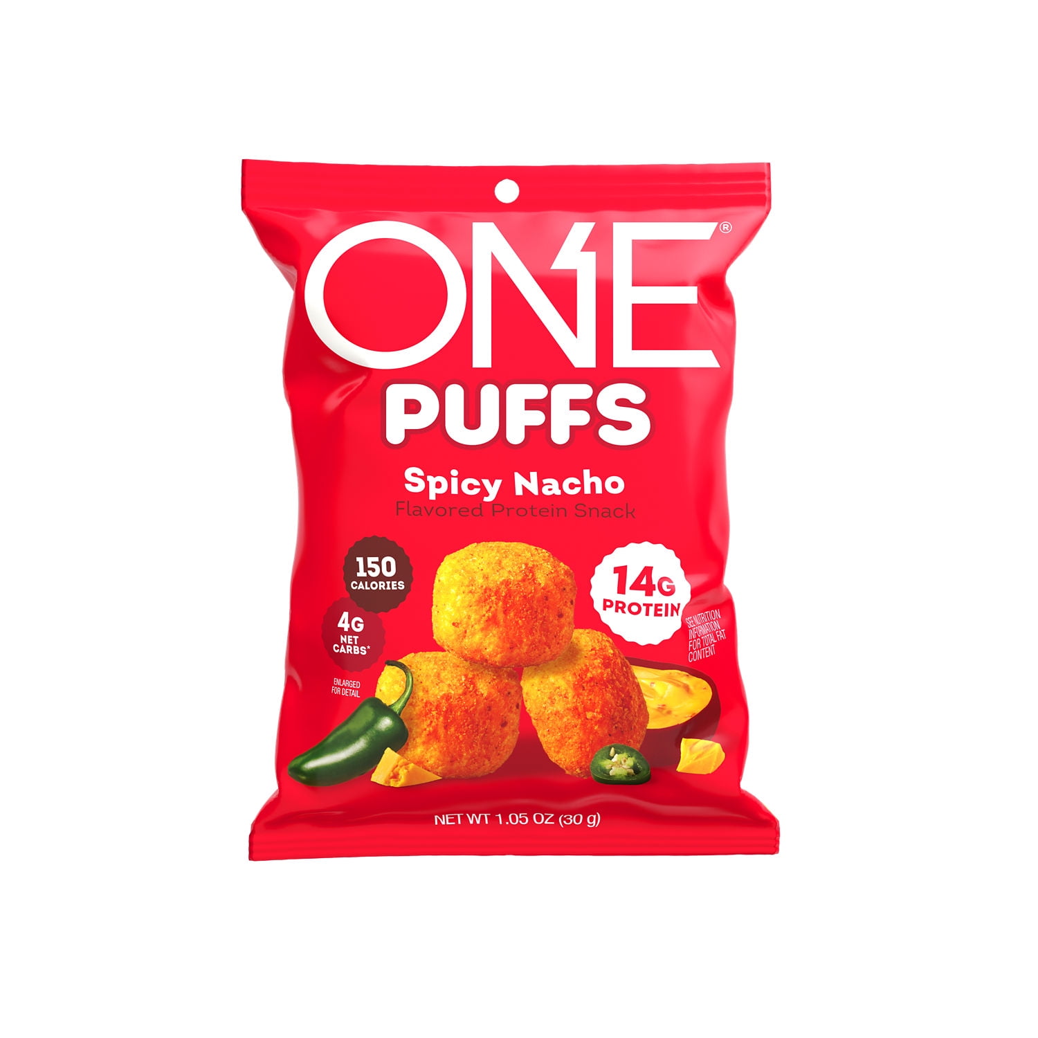 ONE Puffs Spicy Nacho Protein Puff, 14g Protein, 1.05 oz - Walmart.com