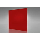 ONE- RED ACRYLIC #2283- TRANSPARENT PLASTIC SHEET 1/8" Thick 24" X 24 ...