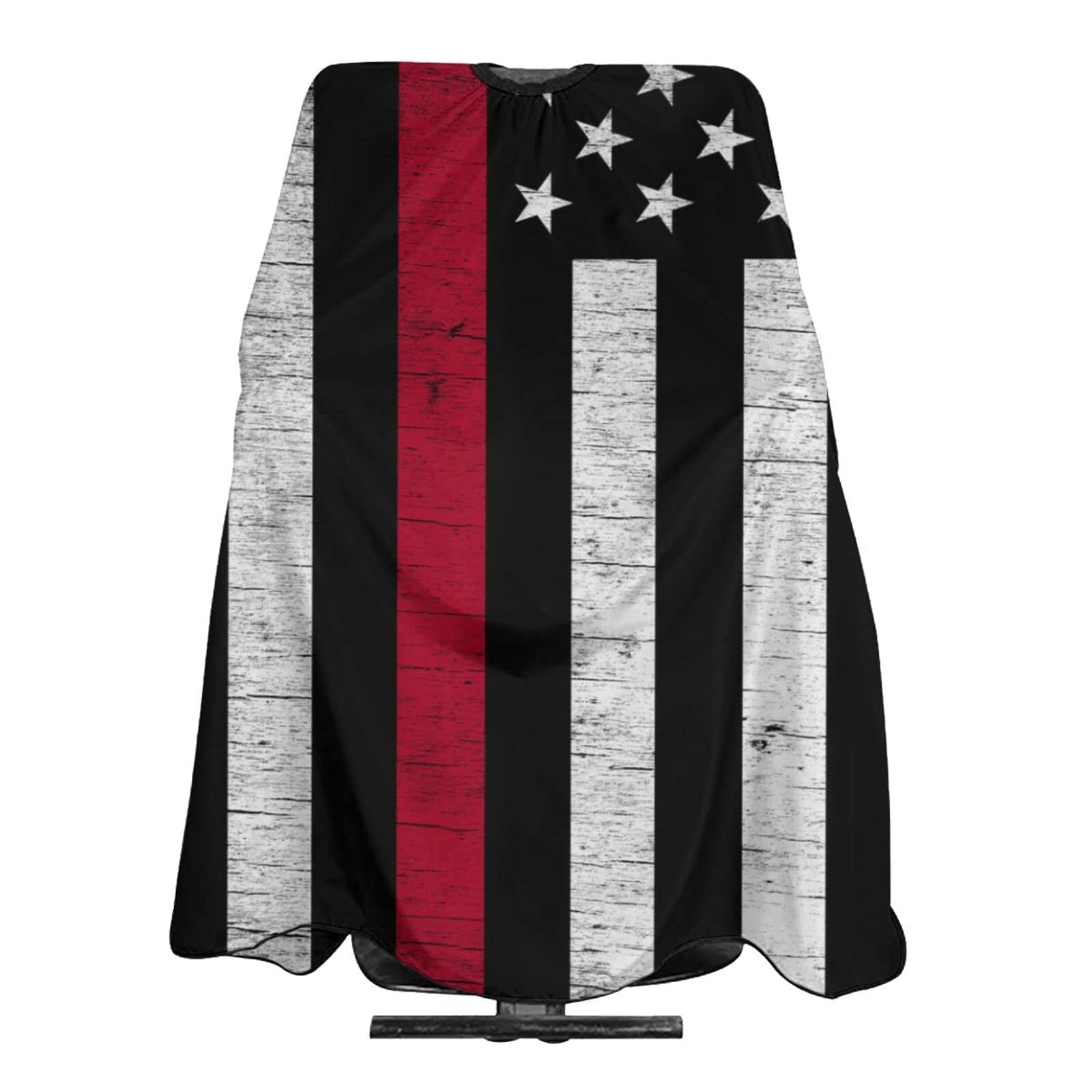 ONE TO PROMISE Red Line Barber Cape Firefighter Red Line Flag American ...
