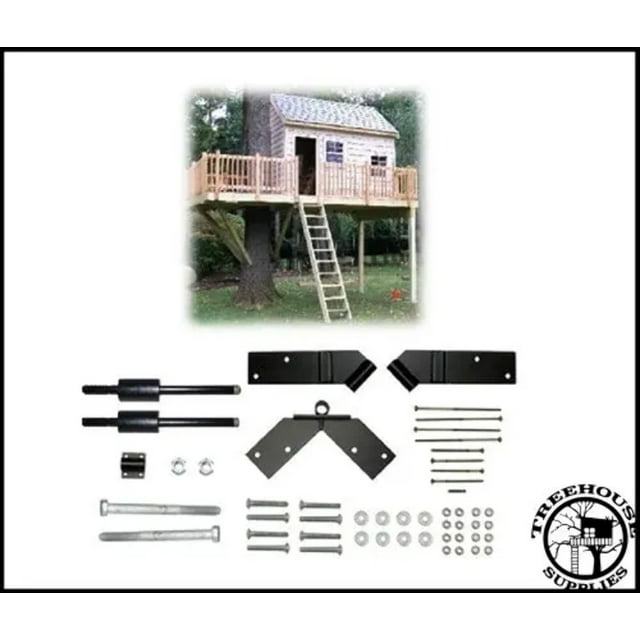 One Tree Deluxe DIY Backyard Treehouse Kit, 2 Post 12'x14' Outdoor ...