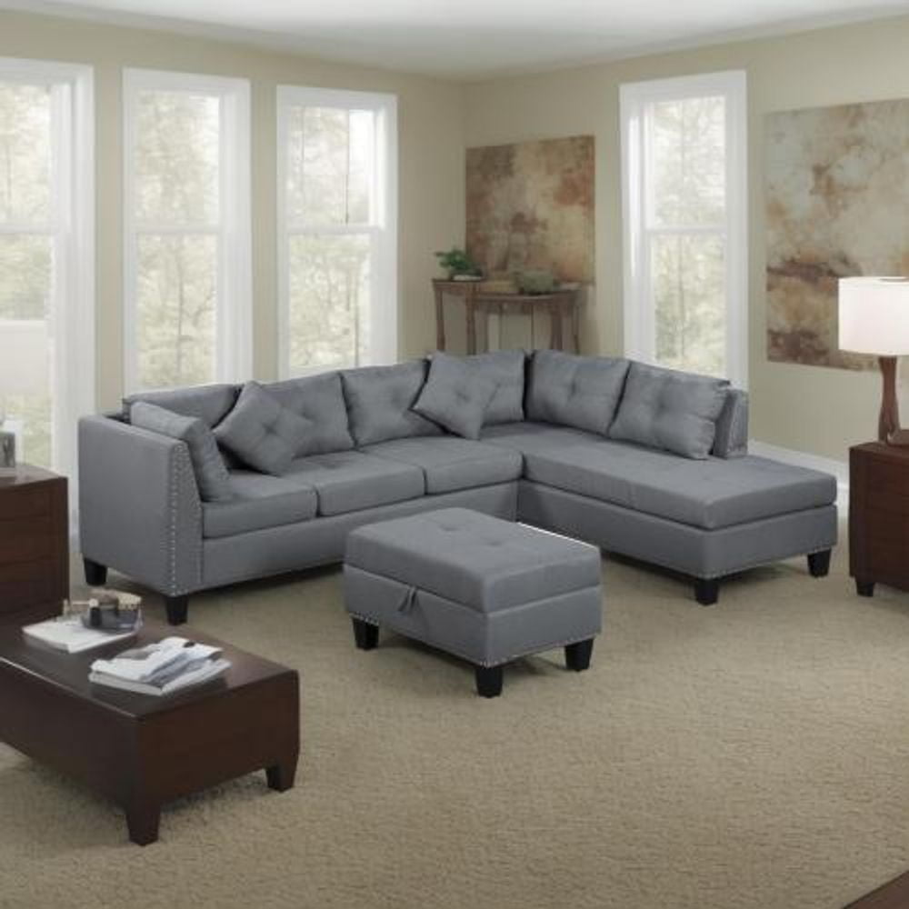 ONE TWO SAIL 104" Modern Sectional Sofa, Sectional Couch with Chaise ...