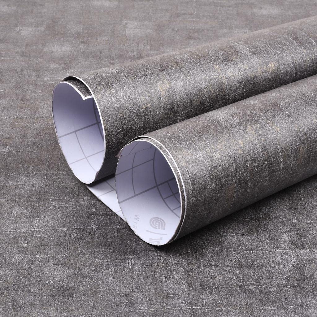 ONE2ONE ENTERPRISES Grey Textured Self Adhesive Wallpaper for Kitchen ...