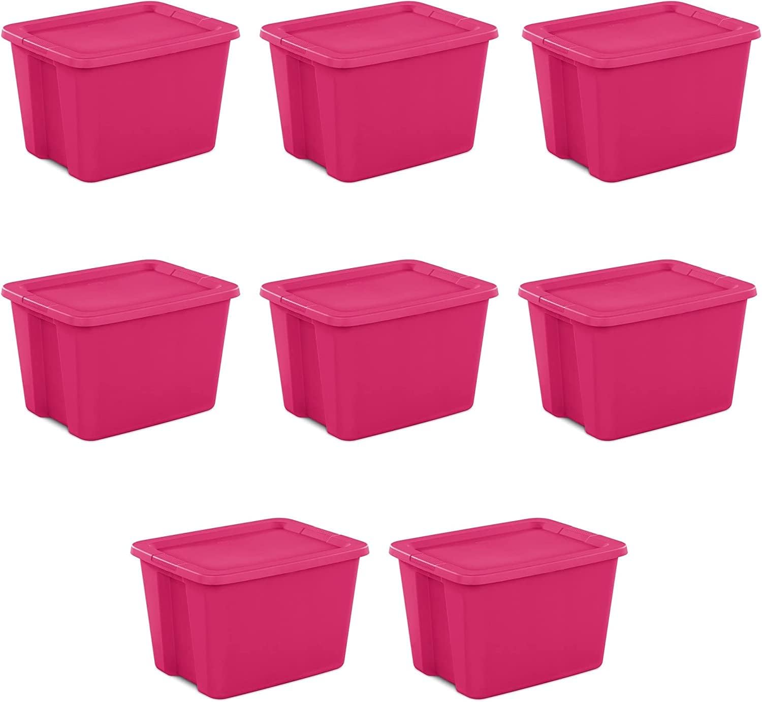 ONECAM 18 Gallon Storage Tote Box, Plastic Storage Bin Tote Organizing ...